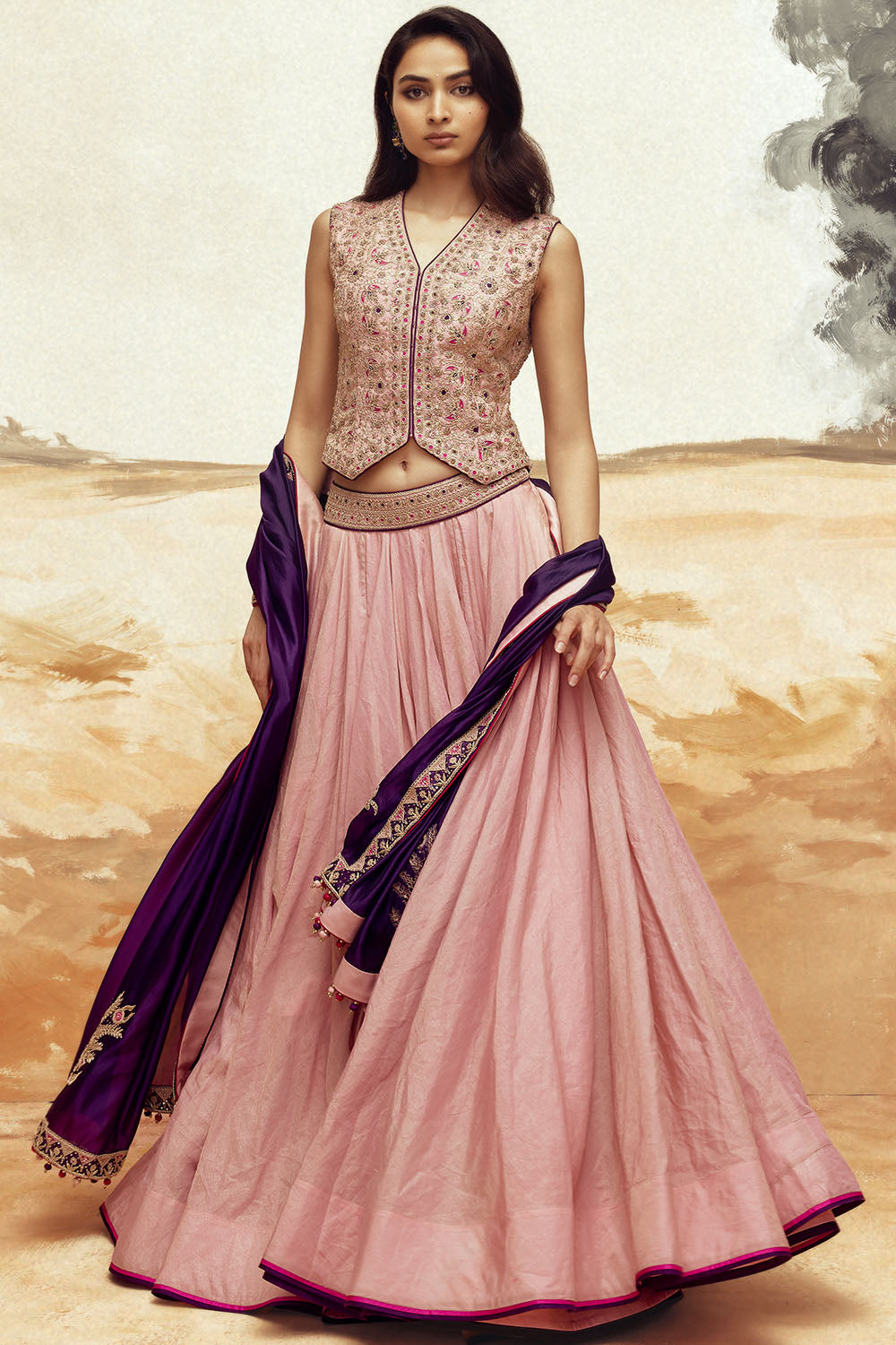 Punit Balana | Dusky Pink Johari Lehenga Set – LIVEtheCOLLECTIVE